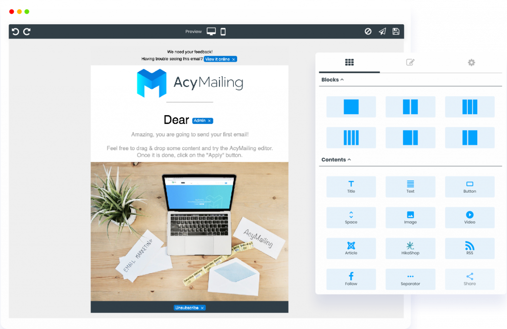 AcyMailing - Best WordPress and Joomla! newsletter plugin