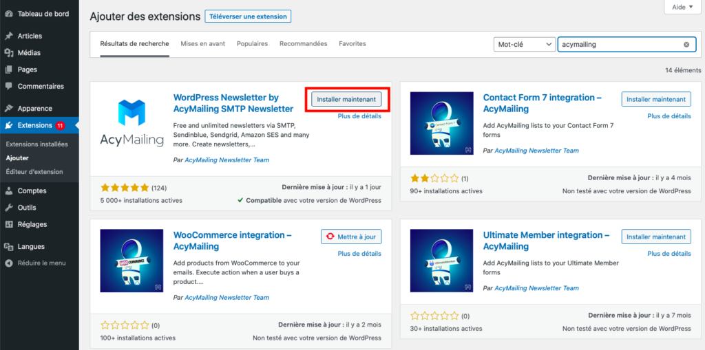 GUIDE COMPLET : Comment utiliser notre plugin de newsletter AcyMailing sur WordPress ...