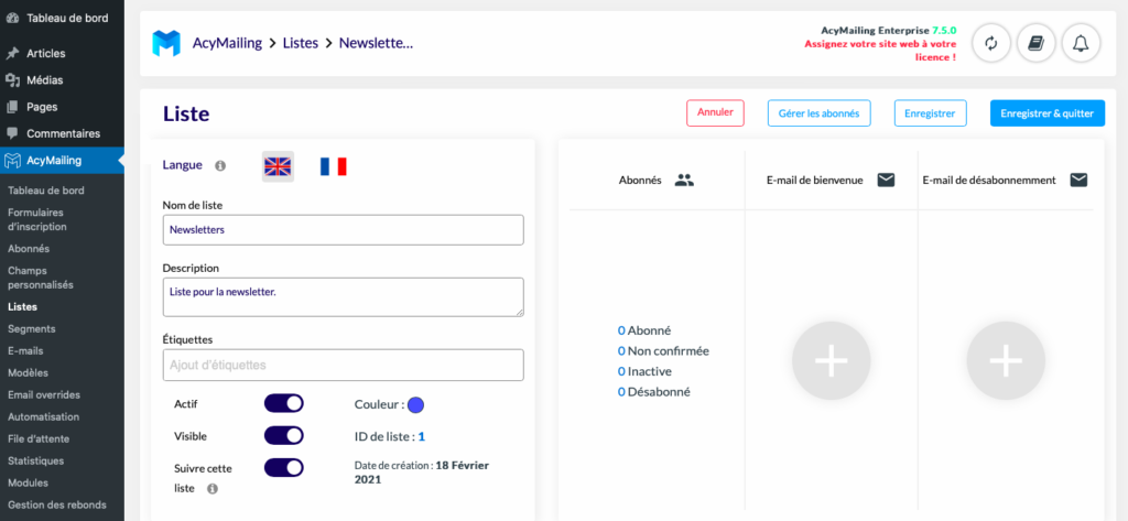 GUIDE COMPLET : Comment utiliser notre plugin de newsletter AcyMailing ...
