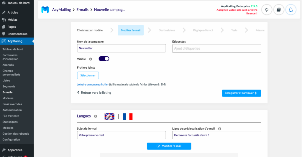 GUIDE COMPLET : Comment utiliser notre plugin de newsletter AcyMailing sur WordPress ...