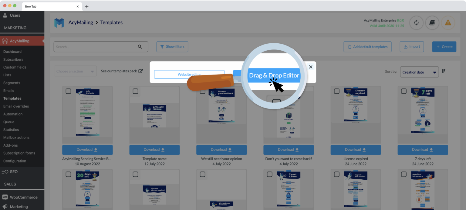 Create your newsletter templates - AcyMailing